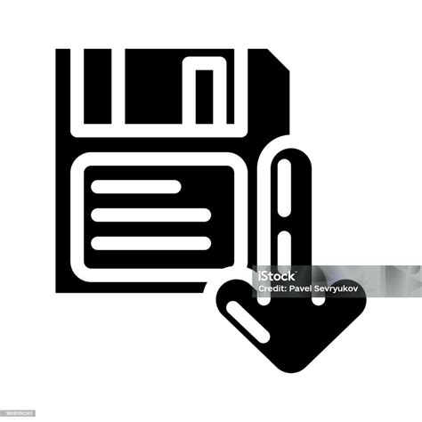 플로피 디스크 저장 로딩 데이터 글리프 아이콘 벡터 일러스트 0명에 대한 스톡 벡터 아트 및 기타 이미지 0명 다운로드 데이터 Istock