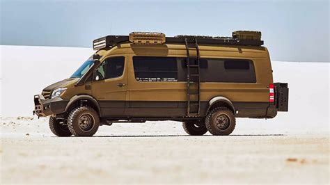 Off Road Vehicle In The Desert Mercedes Sprinter Van Road Mercedes