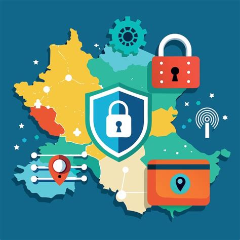 Premium Vector Map Of Hungary With Lock And Binary Code Background