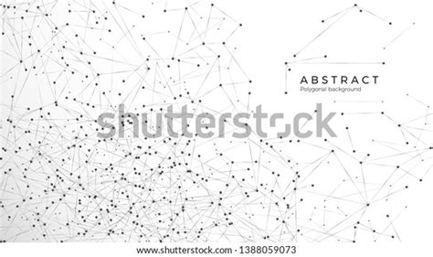Abstract Particle Background Mess Network Atomic Stock Vector Royalty