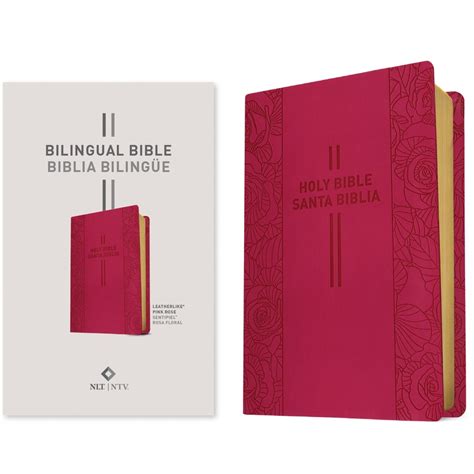 Nltntv Bilingual Bible Pink Rose Spanishenglish Edition Bibles