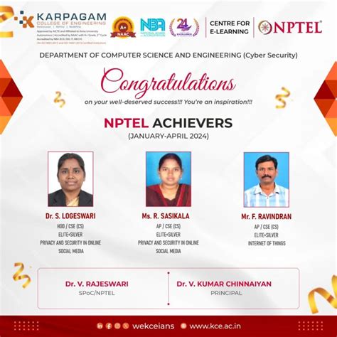 Er Gajendran Parthasarathi On Linkedin Karpagam College Of Engineering