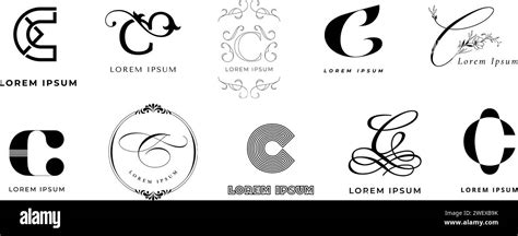 Creative C Emblem Letter C Monogram For Custom Craft Coffee Cafe And