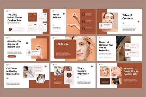 Tips For Flawless Skin Powerpoint Template Incl Skincare And Cosmetic