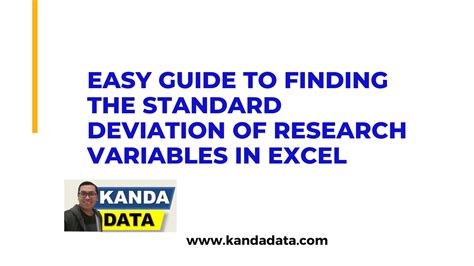 easy guide to finding the standard deviation of research variables in