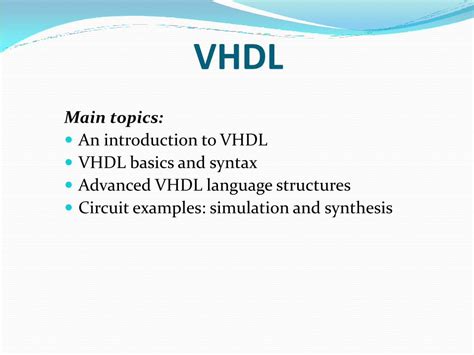Pdf Vhdl Infn Bofalchierteaching1 Introductiontovhdlpdf · Vhdl