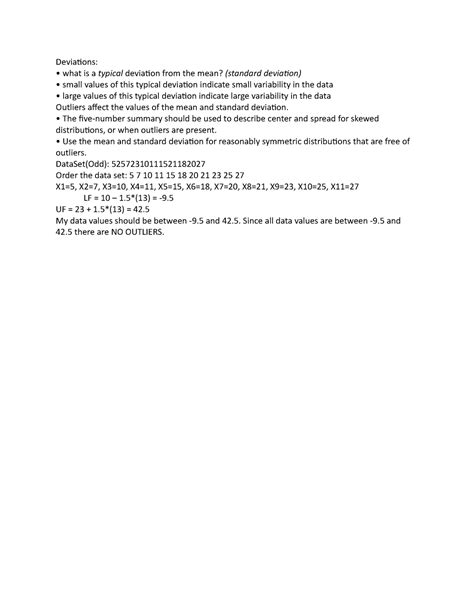 Stat100 69 Lecture Notes 8 Deviations What Is A Typical Deviation