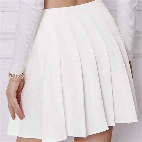 Womens White Skirt Depop