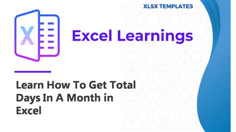 Excel Formula To Get Total Days In A Month