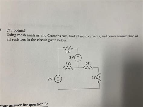 solved using mesh analysis and cramer s rule find all mesh