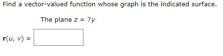 Solved Find A Vector Valued Function Whose Graph Is The Chegg