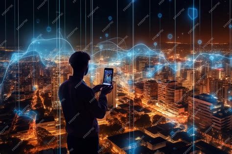 Premium Ai Image Artificial Intelligence Looking At Smart City Ai Control City Infrastructure