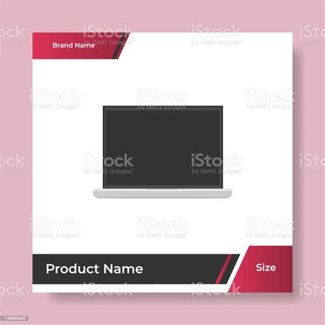 기하학적 사각형 소셜 미디어 배너 레이아웃 그라디언트 레드 색상의 광고 상거래 판매 템플릿에 대한 제품 배경 배경 표시 고객 참여에 대한 스톡 벡터 아트 및 기타 이미지