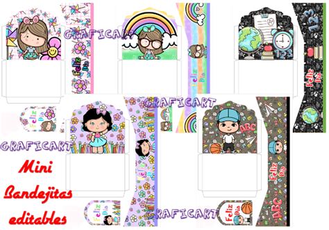 Pack Digital De Mini Bandejitas Para El Dia Del Maestro Graficart