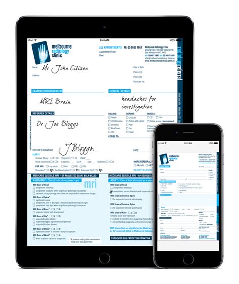 Mri Imaging Radiology Referral Example Shown On Smart Phone And Ipad Mri At Melbourne
