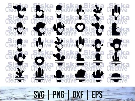 30 Cactus Monogram Svg Vectorency