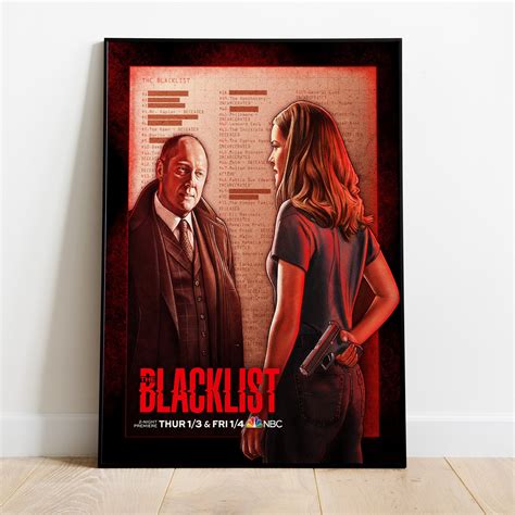 The Blacklist Poster Tv Series Print Wall Art T For Tv Show Fans