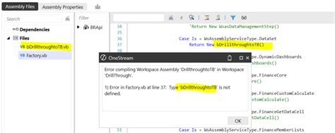 Ws Assembly Service Factory Compile Error Onestream Community