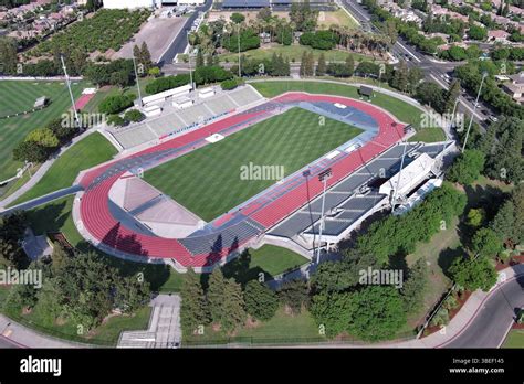A General Overall Aerial View Of The Track And Football Field At