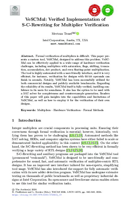 Pdf Vescmul Verified Implementation Of S C Rewriting For Multiplier