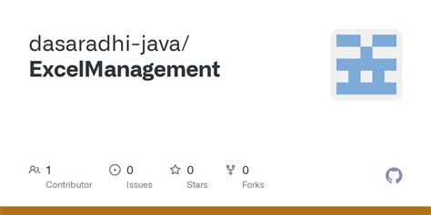 GitHub Dasaradhi Java ExcelManagement