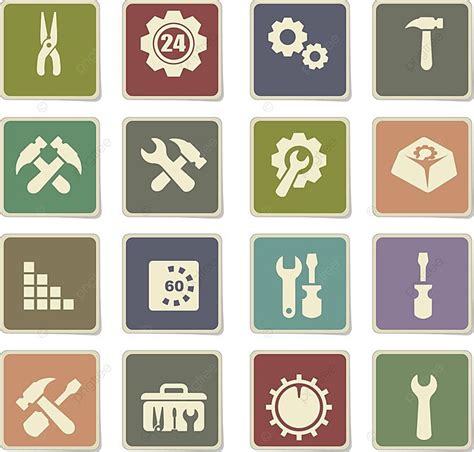 Settings Icon Set Settings Hammer Nippers Vector Settings Hammer Nippers Png And Vector With