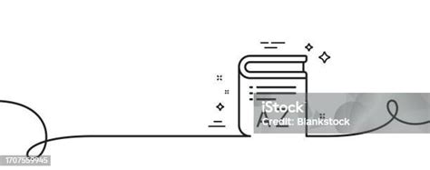 어휘 라인 아이콘입니다 책 용어집 기호 컬이 있는 연속 라인 벡터 용어집에 대한 스톡 벡터 아트 및 기타 이미지 용어집 0