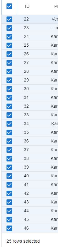 Question Onrowselectionmodelchange Only Selects Last Item In The List On Every Page Except The