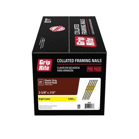 Reviews For Grip Rite 2 38 In X 0113 In 21° Plastic Collated Vinyl