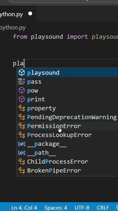Playsound In Python Shorts Youtube