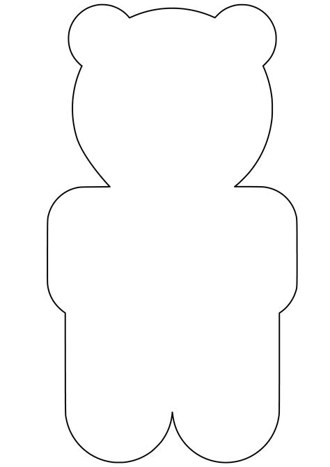 Shape Of Gummy Bear Free Printable Papercraft Templates