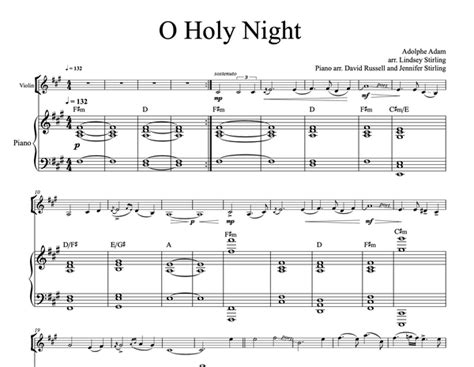 Lindsey Stirling Sheet Music Oh Holy Night Sheet Music For Violin