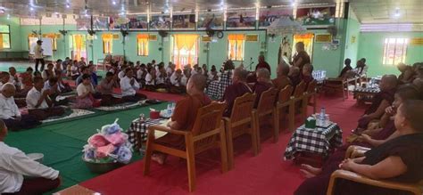 ပုဗ္ဗသီရိမြို့နယ်၊ တပင်ရွှေထီးရပ်ကွက်၊ ဝေနေယျသုခဓမ္မာရုံ၌ ဒုတိယအကြိမ်မြောက် အသံမစဲမဟာပဌာန်းမြတ်ရ