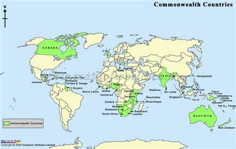 Mitgliedstaaten Des Commonwealth Of Nations Thematische Karte