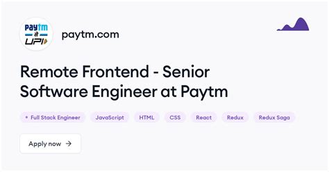 Himalayas On Linkedin Remote Frontend Senior Software Engineer Job At Paytm Himalayas