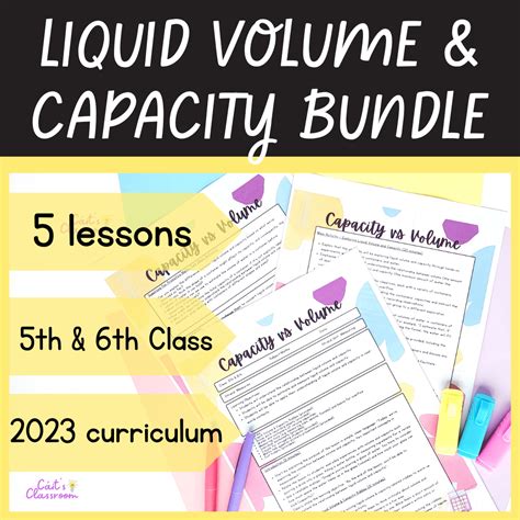 Mash Class Level Liquid Volume And Capacity │5 Day Unit│lesson Plans