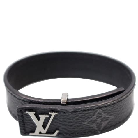 Louis Vuitton Lv Slim Monogram Eclipse Canvas Bracelet Black Us