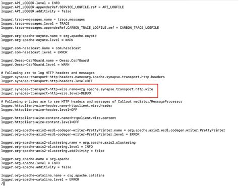 enable wire logs in wso2 micro integrator with micro integrator