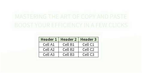 Mastering The Art Of Copy And Paste Boost Your Efficiency In A Few Clicks Excel Template Free