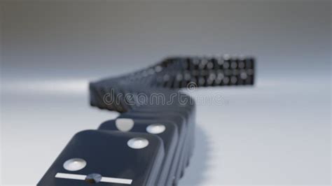 Dominoes Falling Domino Effect Game 3d Render Stock Illustration Illustration Of Ideas