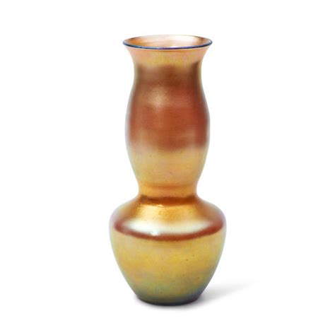 Bonhams Skinner Steuben Gold Aurene Vase Corning New York Early 20th Century Incised Mark