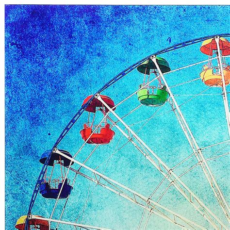 Ferris Wheel 50 3 4w Free Floating Glass Graphic Wall Art 637d2