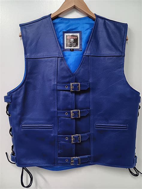Vest Biker Blue Soft Skingraft Rotorua