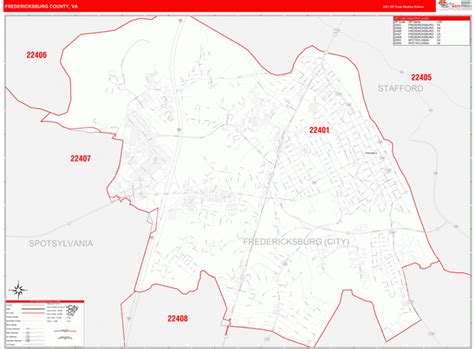 Zip Code Map Of Fredericksburg Virginia Virginia Map