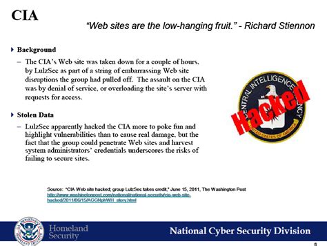 Dhs National Cyber Security Division “moving Toward Cyber Resilience” Presentation Public