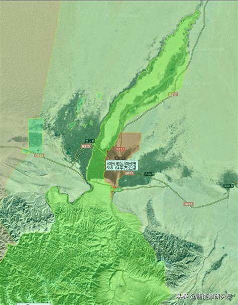和田地区和田市与和田县介绍，傻傻分不清楚？新疆买地养老？ 谷歌卫星地图