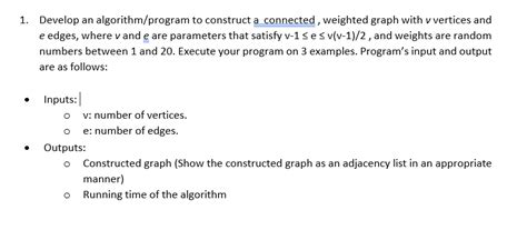 Solved 1 Develop An Algorithmprogram To Construct A