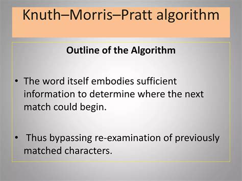 string matching algorithms pattern matching pptx programming