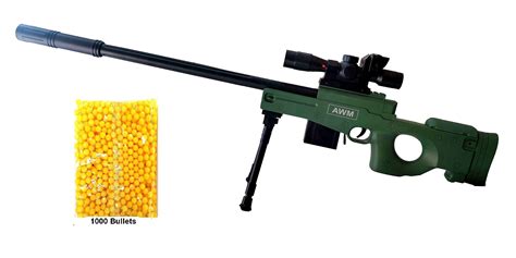 Buy IndusBay PUBG AWM Sniper 28 Inches Long With 1000 Plastic Bullets
