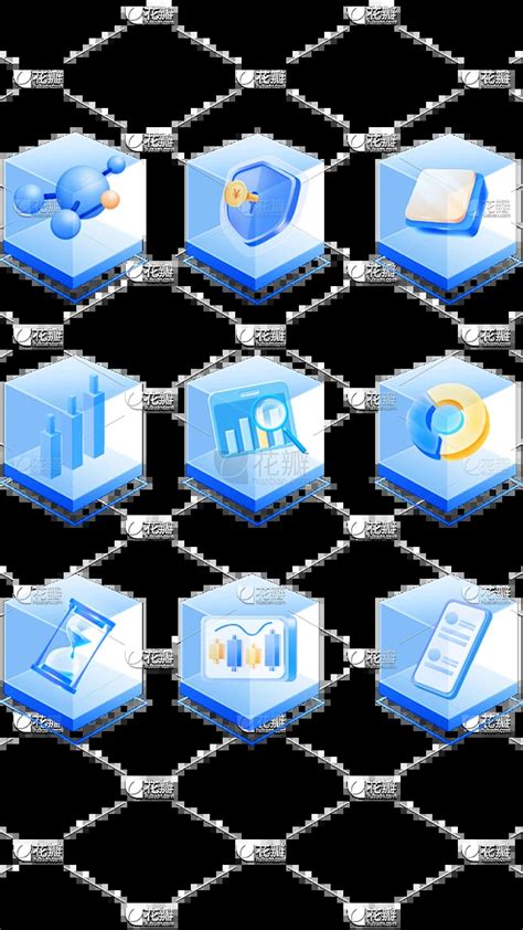 科技风通用轻拟物科技图标元素素材素材 花瓣网